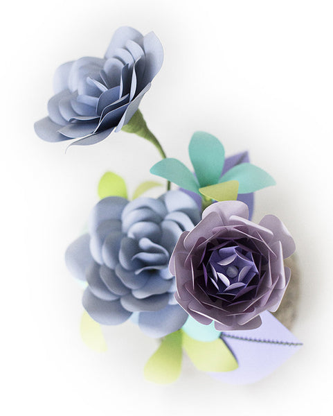 Roses on Rock – Paper Flowers